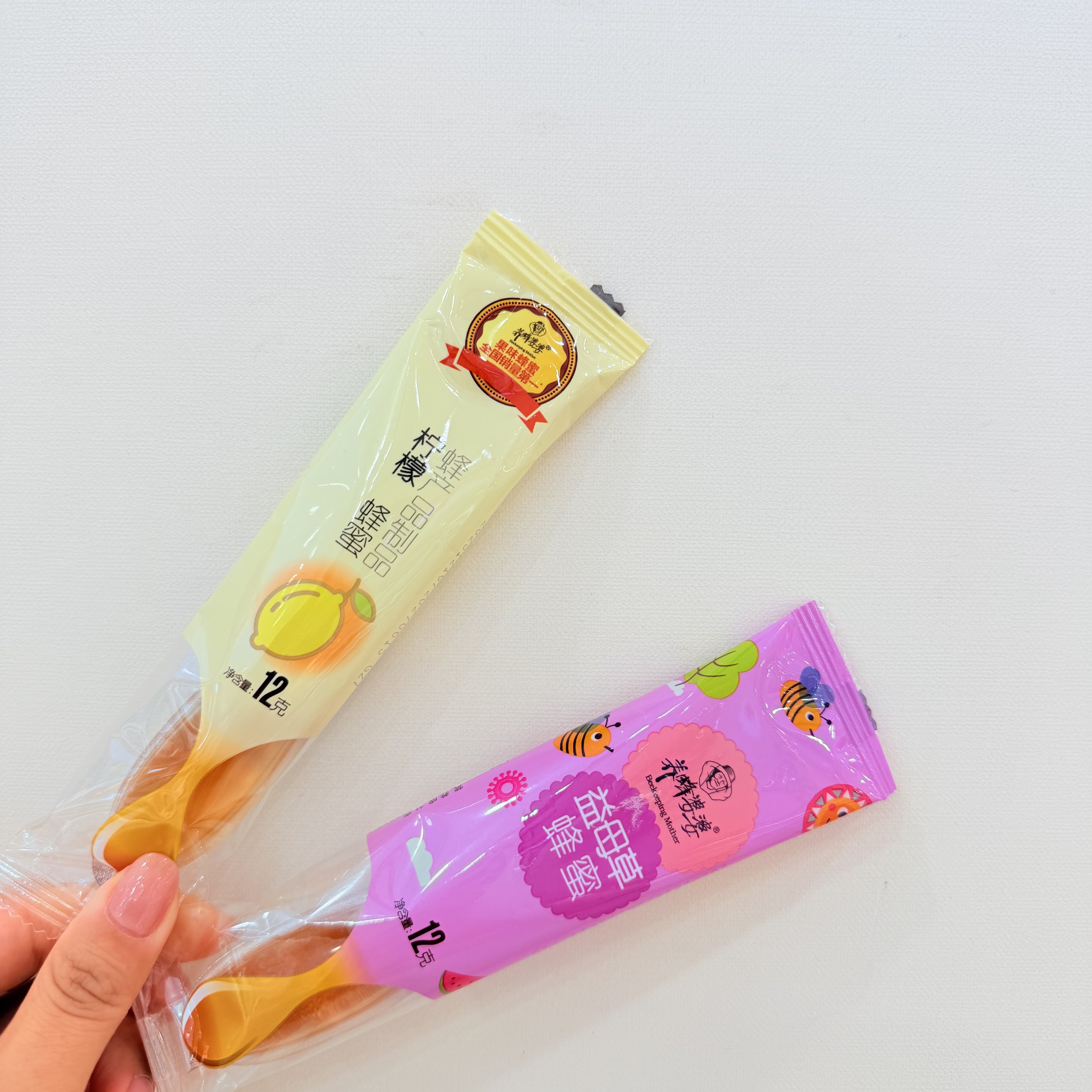养蜂婆婆柠檬蜂蜜味百香果蜂蜜便携式勺子状冲泡水调味饮品