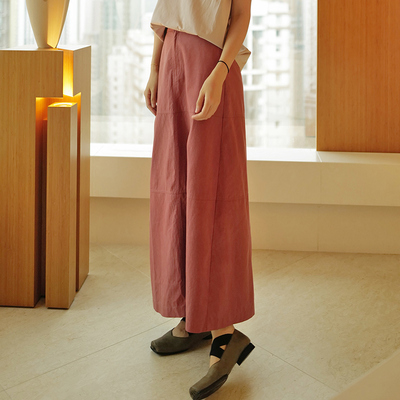 设计师原创休闲开衩半裙