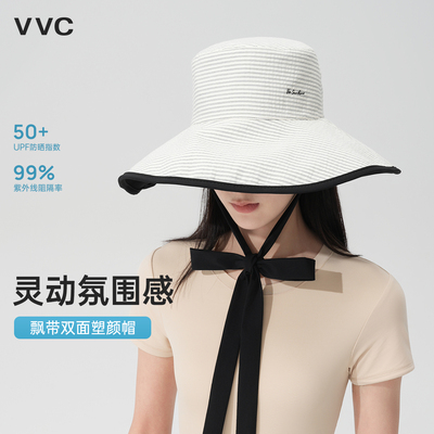 VVC渔夫帽女夏大帽檐双面遮阳帽