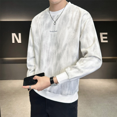 店主风圆领套头卫衣男秋季2024新款长袖打底衫B317-W8651-P70