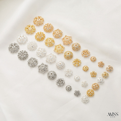 祢饰妮铜镀真金高保色花托隔片