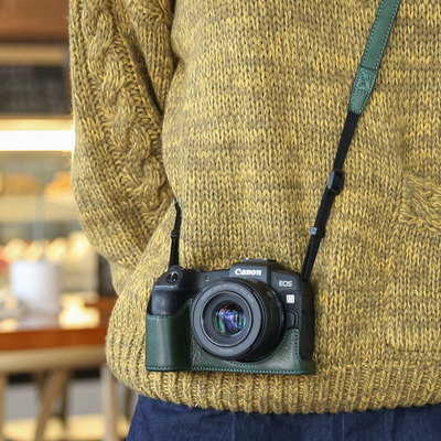 佳能R50保护套R8R10R5R6二代相机真皮牛皮配件相机包壳RPR7