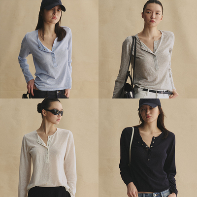 SLO“棉麻亨利tee”叠穿Tt恤