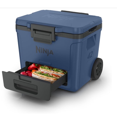 美国代购Ninja FrostVault 42qt Wheeled Cooler42夸脱轮式冷藏箱