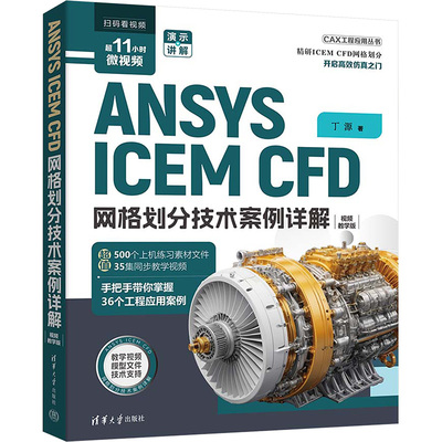 ANSYS ICEM CFD网格划分技术案例详解 视频教学版 丁源 著 大学教材专业科技 新华书店正版图书籍 清华大学出版社
