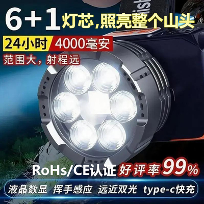 立胜强光超长续航头戴式钓鱼灯