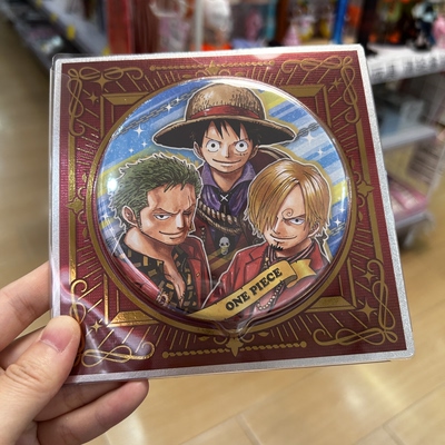 正版现货！海贼王草帽屋12周年ALL ABROAD 路飞 索隆 山治 徽章