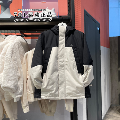 阿迪达斯连帽男子户外运动羽绒服