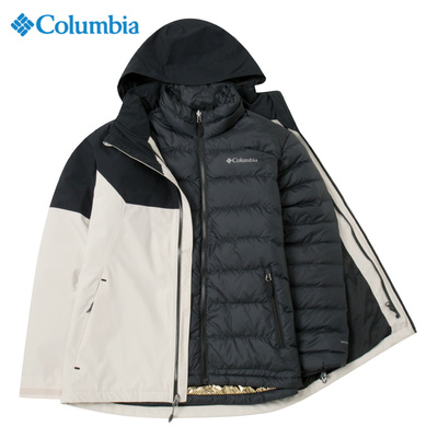 哥伦比亚羽绒防水三合一冲锋衣