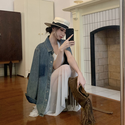 现货【主场丹宁】牛仔大户！“莱赛尔”垂瘦型 深-浅渐变牛仔外套