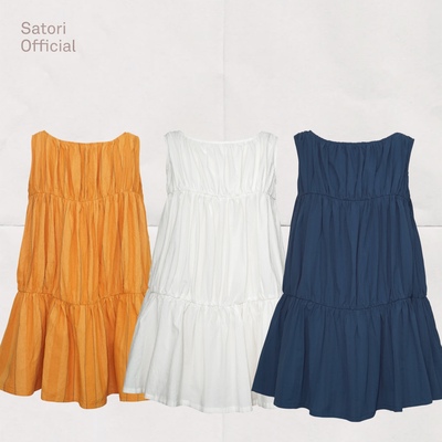 无袖塔塔上衣连衣裙原创设计