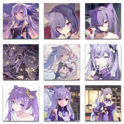 118张原神刻晴周边贴纸ins高颜值可爱少女装饰手账手机壳贴画防水