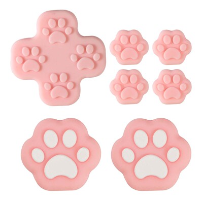 任天堂switch oled摇杆帽按键帽猫爪十字按键贴ns硅胶方向键贴