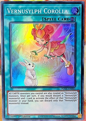 游戏王 美英一刷 POTE-EN061  SR   春化精的花冠 E8A