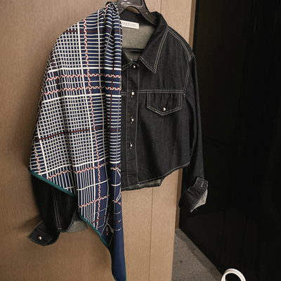 Partysu 韩国进口 官网直邮 春季 Tami 时尚配饰的格纹围巾