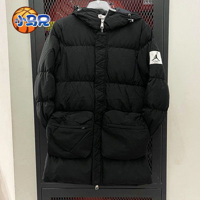 Nike耐克JORDAN男子保暖防风休闲中长款连帽羽绒服外套DQ7347-010