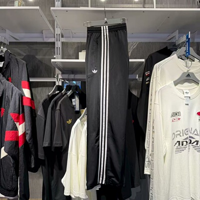 Adidas阿迪达斯三叶草女25秋新款针织运动休闲阔腿拉链长裤KB2467