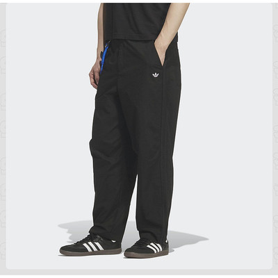 Adidas阿迪达斯三叶草黑色简约运动裤2026夏男梭织长裤 KT3043