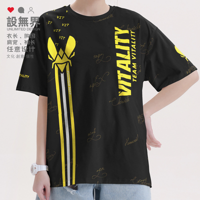 CS2小蜜蜂Vitality战队周边ZyT恤