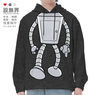 Futurama飞出未来动画机连帽卫衣