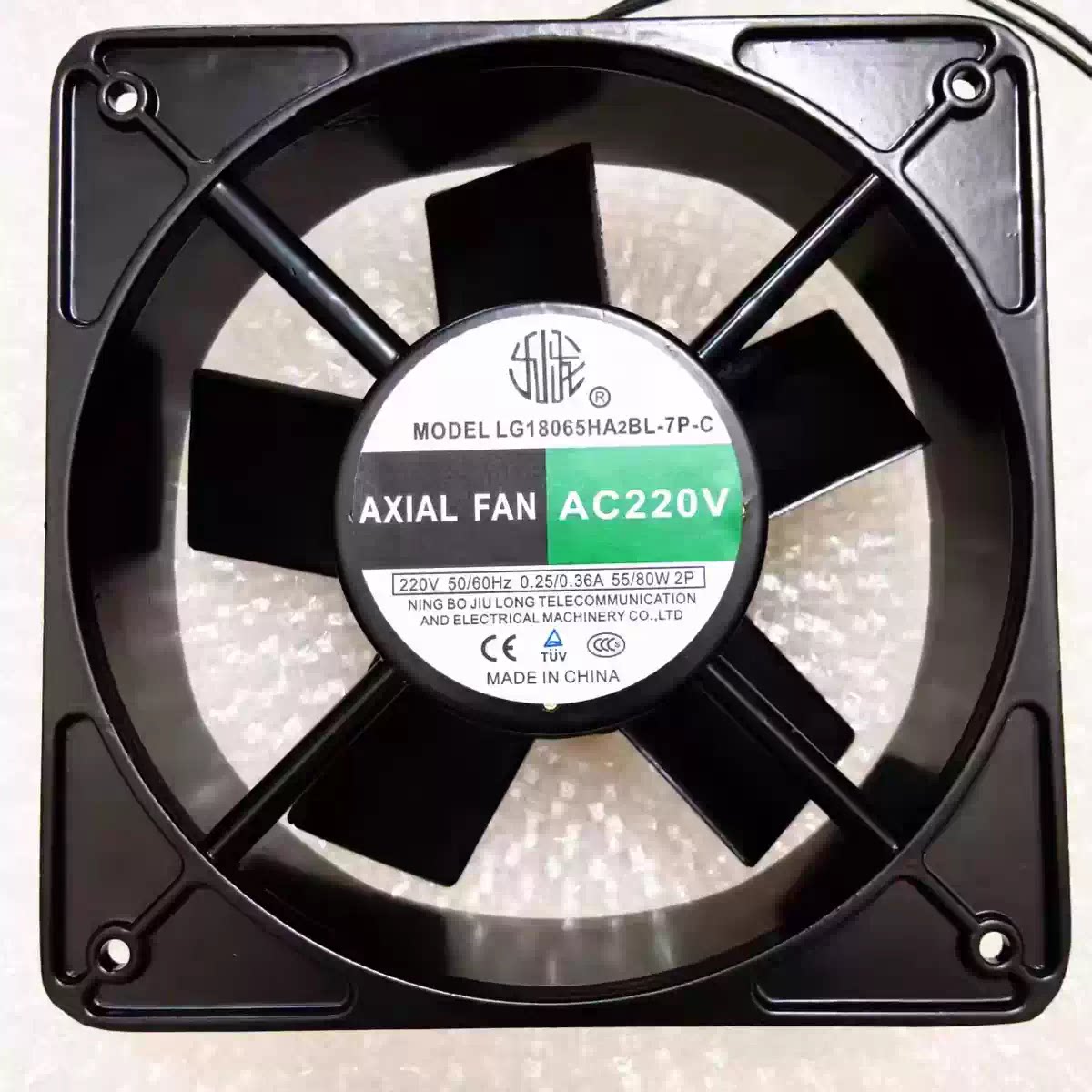 全新九龙 LG18065HA2BL-7P-C AC220V 18065 18CM厘米交流风扇风机