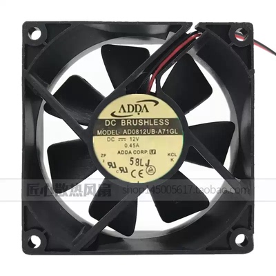 原装ADDA协禧AD0812UB-A71GL 8025 12V0.45A大风量变频器散热风扇