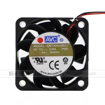 AVC 4020 12V 0.50A 4cm厘米4线温控服务器散热风扇 DBTA0420B2U