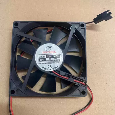 JINYUDA全新FD8015D12MS冷藏冰箱里dc12V伏8cm厘米公分散热小风扇