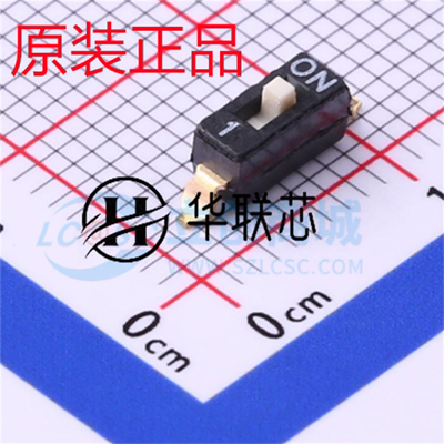原装正品 DSIC01LS-P 全新单刀单掷平拨,凸起式拨码开关