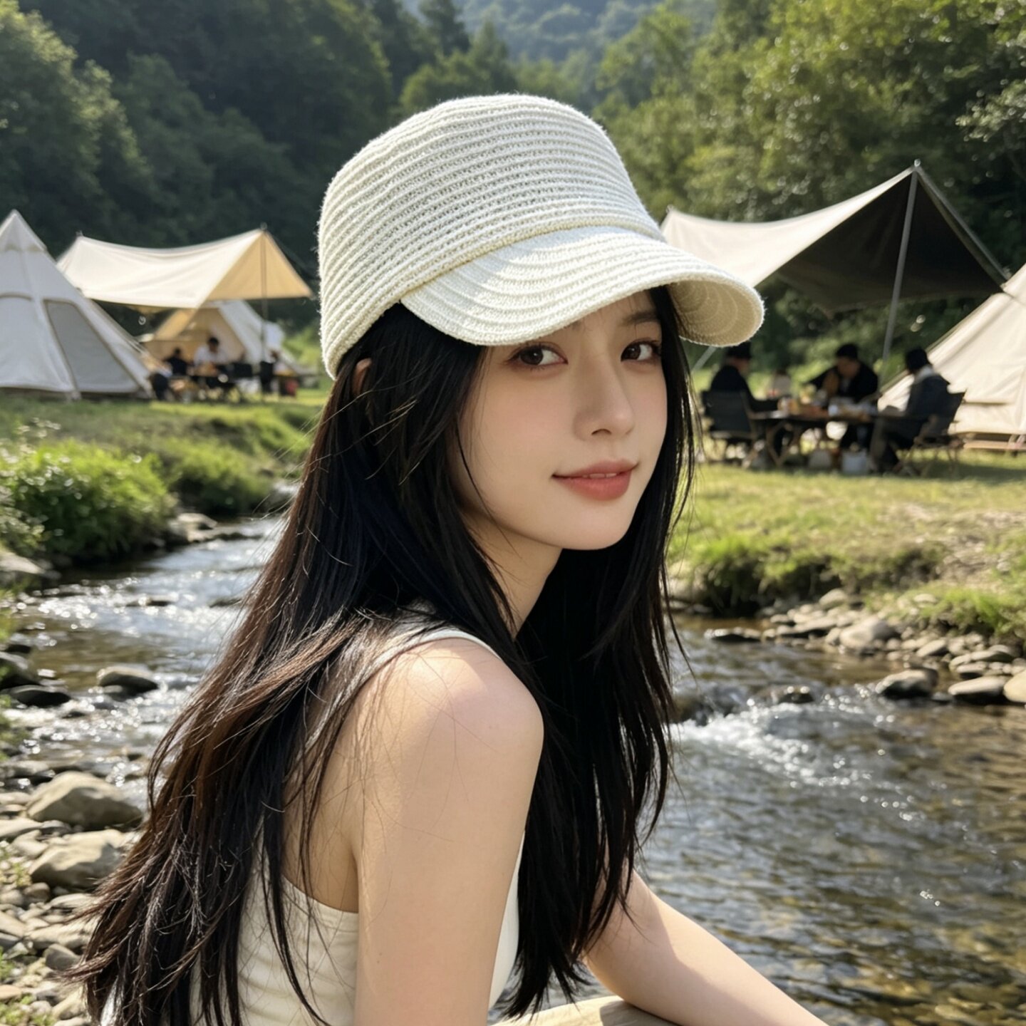 户外防晒帽子女夏季日系遮阳鸭舌帽时尚百搭显脸小棉麻透气马术帽