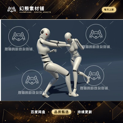 Unity Lucy 1.0 高质量女子武术格斗拳击对打对打动画包