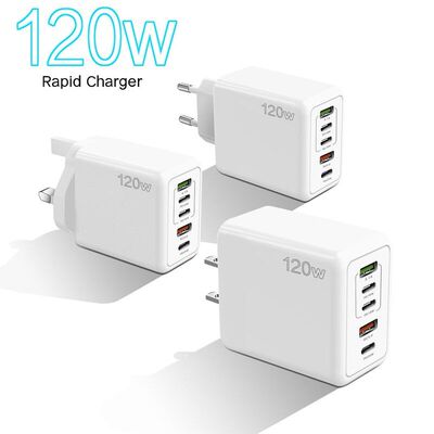 CE认证手机120W充电器12W欧美英规多口充电头小家电适配器charger