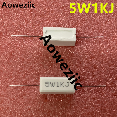 5W 1KJ 5W1KJ 5W1K 5W1000欧 卧式水泥电阻 陶瓷 5W1000ohm 1000R