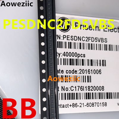 100个 PESDNC2FD5VBS 丝印BB ESD/TVS静电保护二极管 DFN1006-2L