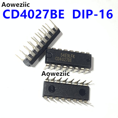 10个 CD4027BE 直插 DIP-16 CMOS 双路 J-K 主/从触发器 进口原装