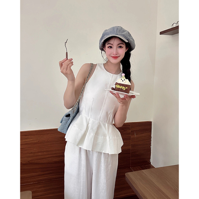 【赠送运费险】谁懂啊荷叶边背心