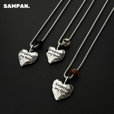 SAMPAN虎眼石爱心长毛衣链女