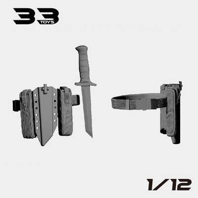 mezco散货vtoys素体专用6寸人偶1/12腿绑配件包含武器