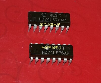 进口原装 74LS76 HD74LS76AP SN74LS76N DIP16 清除双J-K触发器