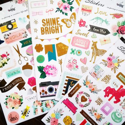 欧单轻薄无痕烫金欧美日程剪贴簿