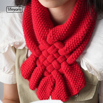 lifeyarn羊毛线围巾材料包送教程