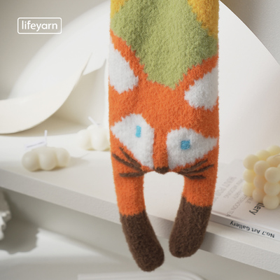 lifeyarn新品东海小狐狸围巾材料包毛线团手工编织钩织diy送教程