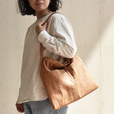 日本代购直邮 genten 单肩包腋下包 山羊皮 43665