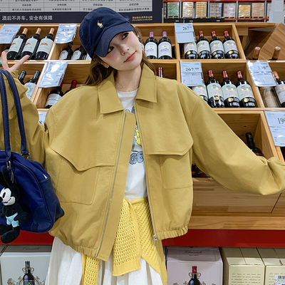 时尚百搭短外套女纯棉春季新款
