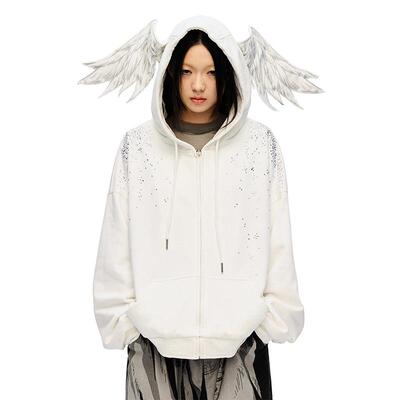 CFIERCE 星光烫钻 天使卫衣