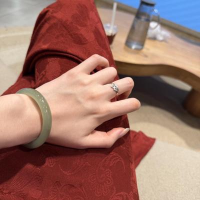 烟雨青岚晴水冰种玉髓玛瑙手镯