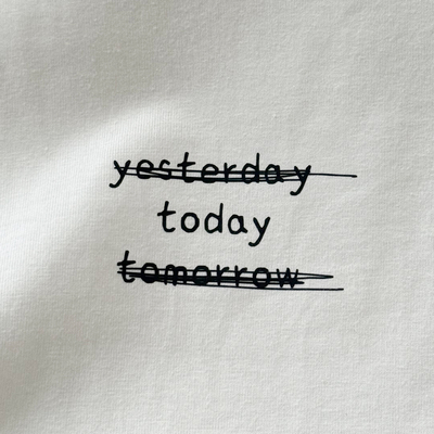 珍惜眼前人250克纯棉T恤