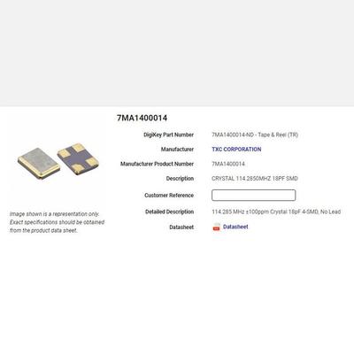 无源晶振114.285MHZ3225