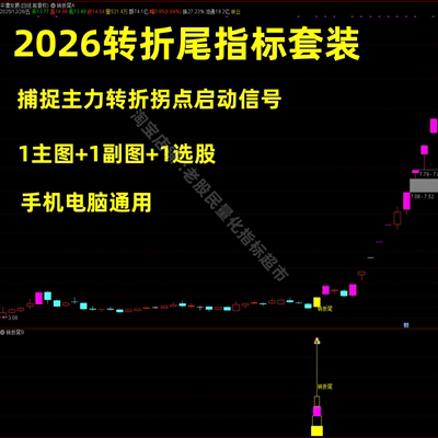 【转折尾】捕捉主力转折拐点启动的信号资金主力反转手机电脑通用