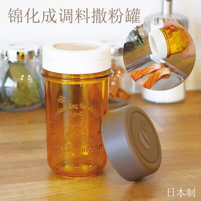 日本制锦化成卡通史努比网状盖糖粉盐撒粉瓶透明调料罐子265ml
